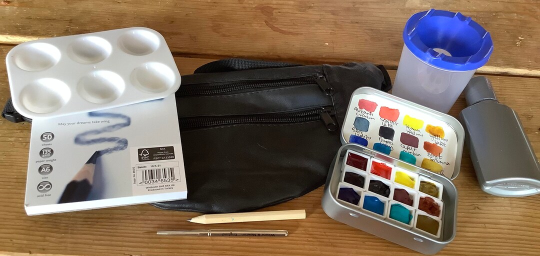 Watercolour Travel Set With Artist Quality Paint - Etsy