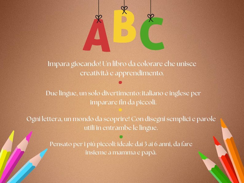 ABC Coloring Book. A Bilingual (italian-english) Coloring Book for ...