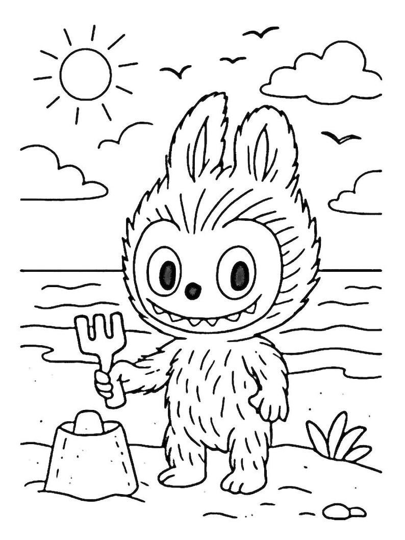 LABUBU Coloring Pages, 25 Printable Activity Sheets (PDF) - Etsy