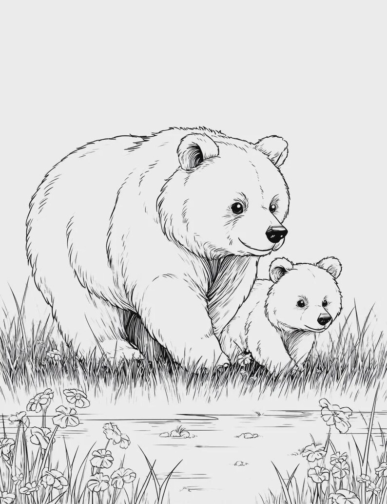 35 Cute Bears Coloring Pages PDF, Printable Halloween Coloring Book ...