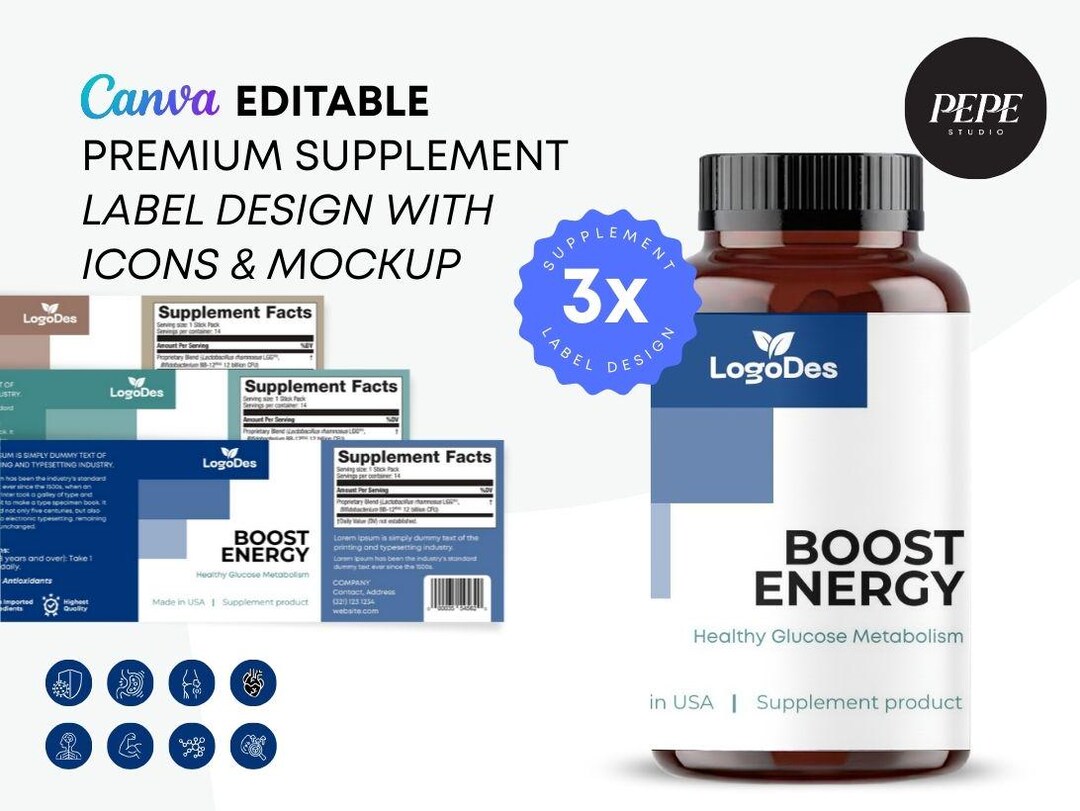 Canva Label Template Design | DIY Canva Label | Label Design Template ...