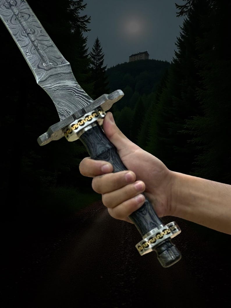 Damascus Steel Medieval Long Sword With Custom Viking Sword - Perfect ...
