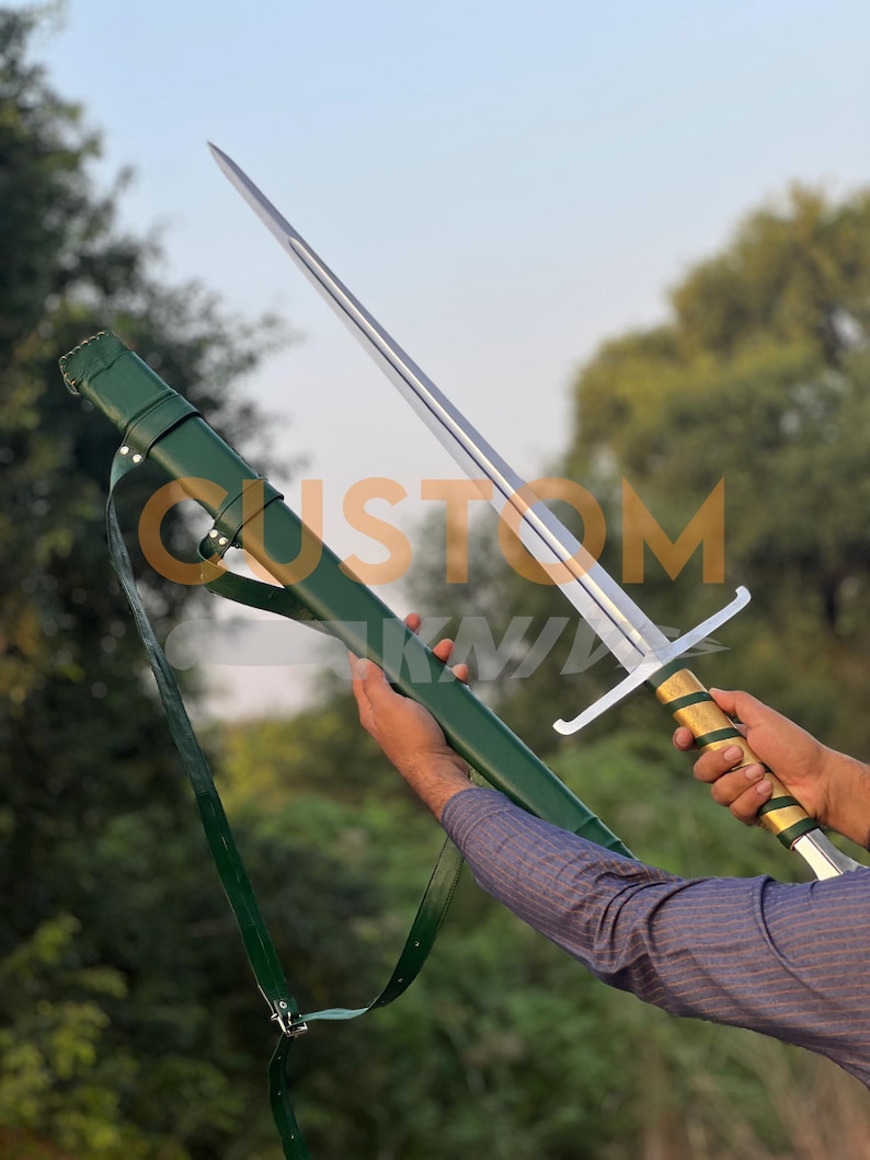 Medieval Sword Carbon Steel Long Sword With Custom Scabbard - Ideal ...