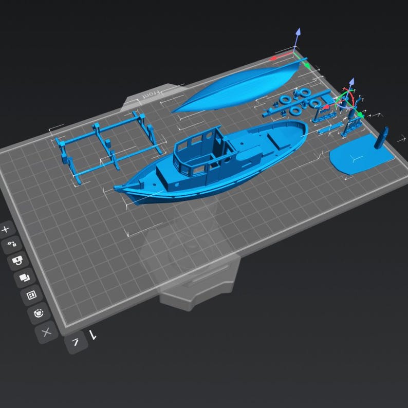 HO Scale Fishing Boat STL Files for 3D Printing - Etsy