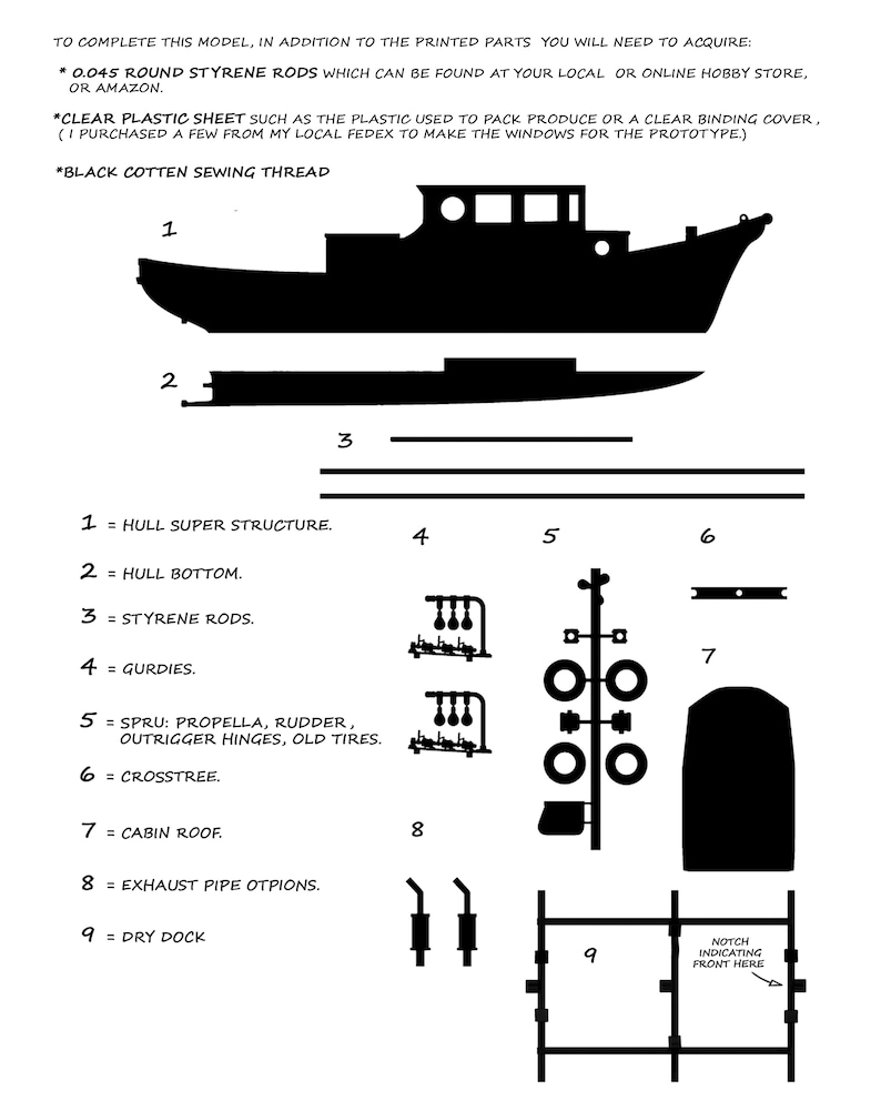 HO Scale Fishing Boat STL Files for 3D Printing - Etsy