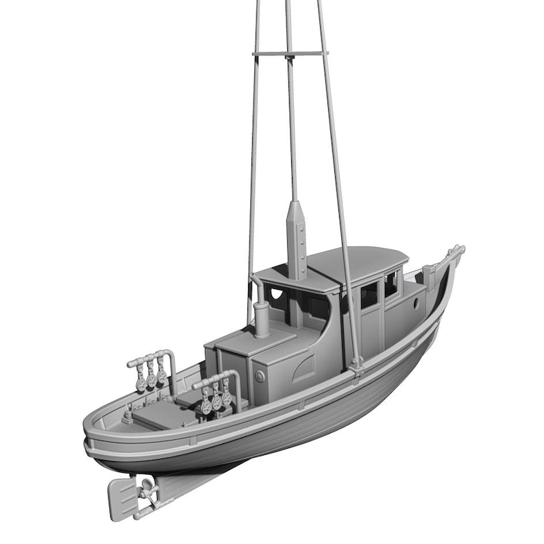 HO Scale Fishing Boat STL Files for 3D Printing - Etsy