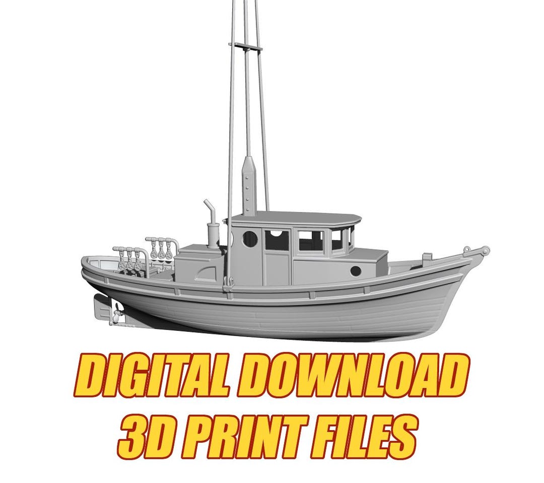 HO Scale Fishing Boat STL Files for 3D Printing - Etsy