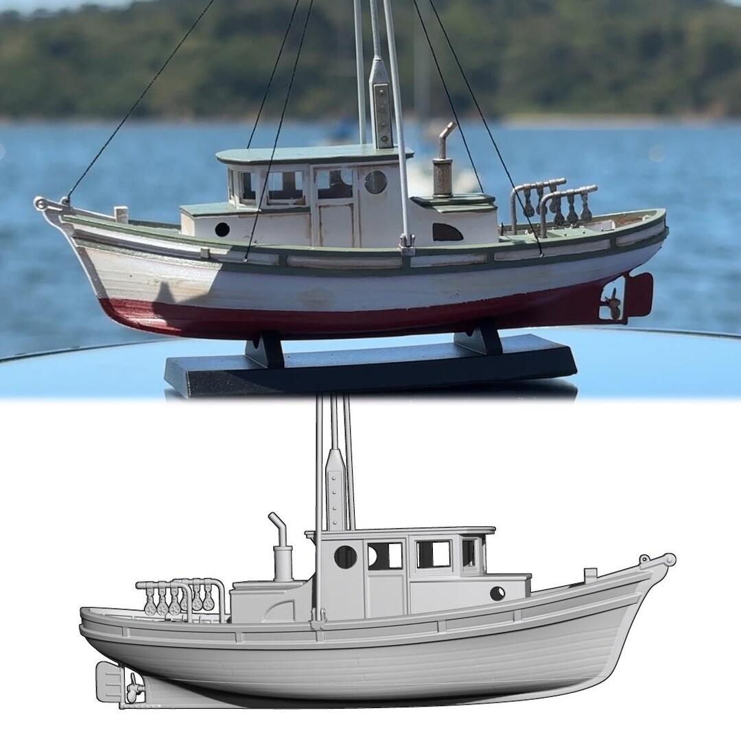 HO Scale Fishing Boat STL Files for 3D Printing - Etsy