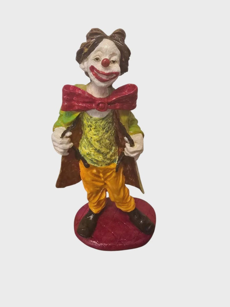 Vintage Hobo Circus Clowns Hand Painted Ceramic Collectible Figurines 9 ...