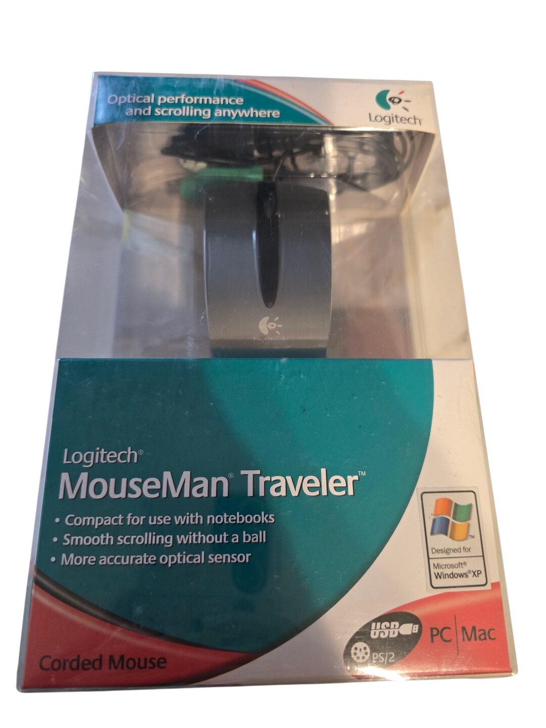 Logitech Vintage Corded Mouse Mouseman Traveler Silver NEW - Etsy
