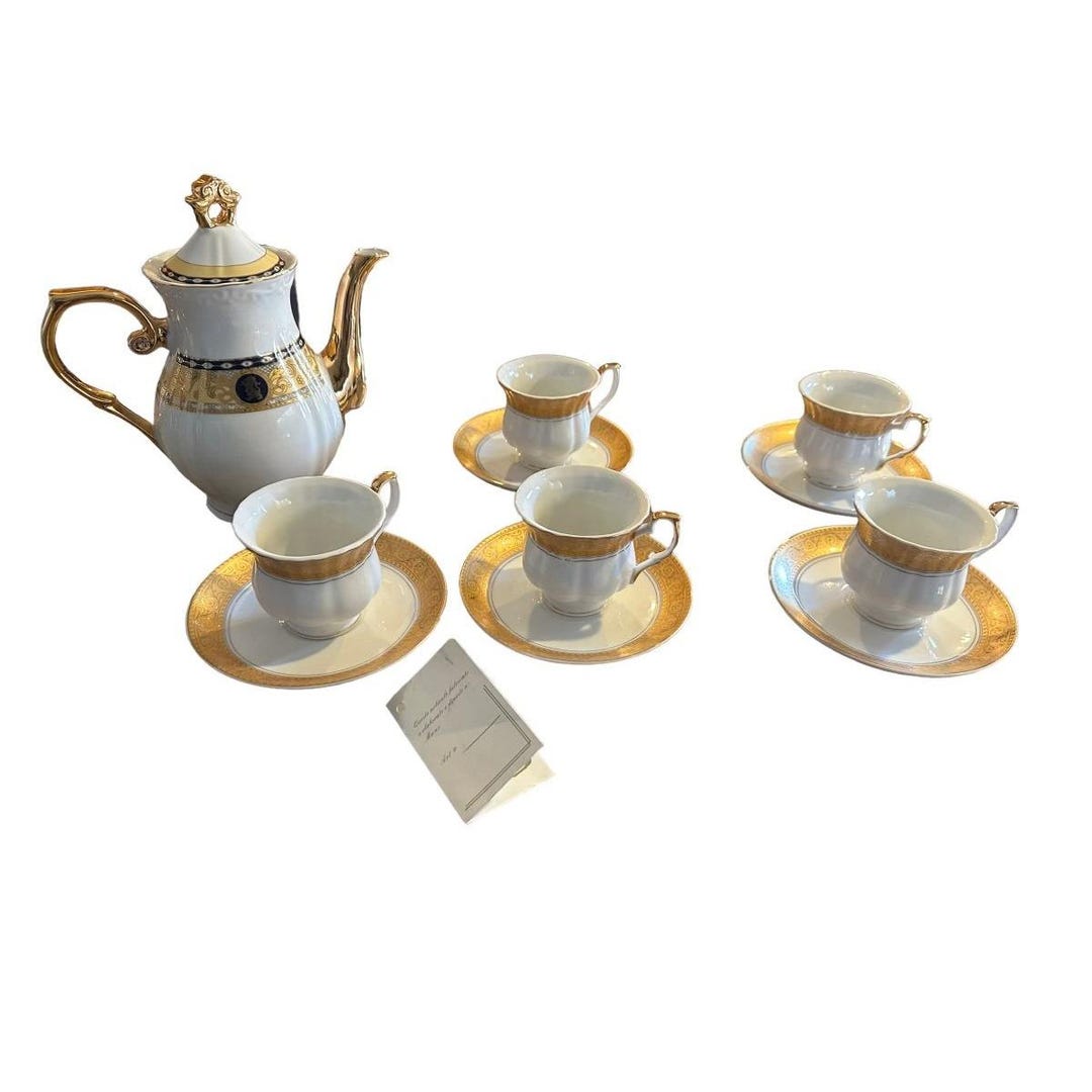Vintage Italian Design Porcelain Fine Porcelain Tea Set 11 PC - Etsy