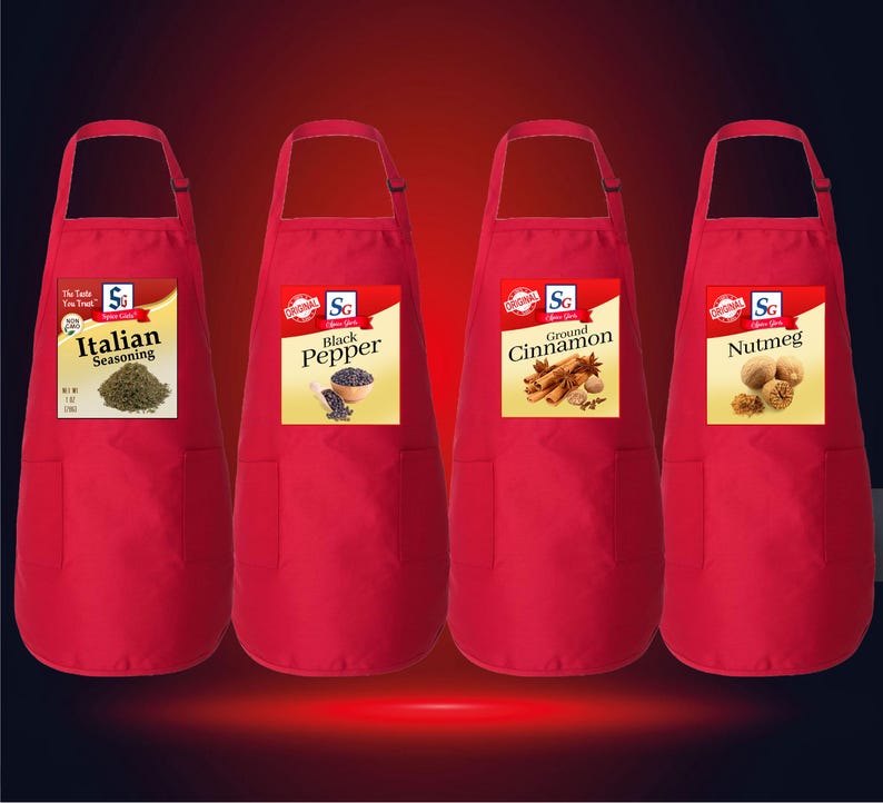 Spice Girl Group Apron: Halloween Costume, Custom Matching Condiments ...