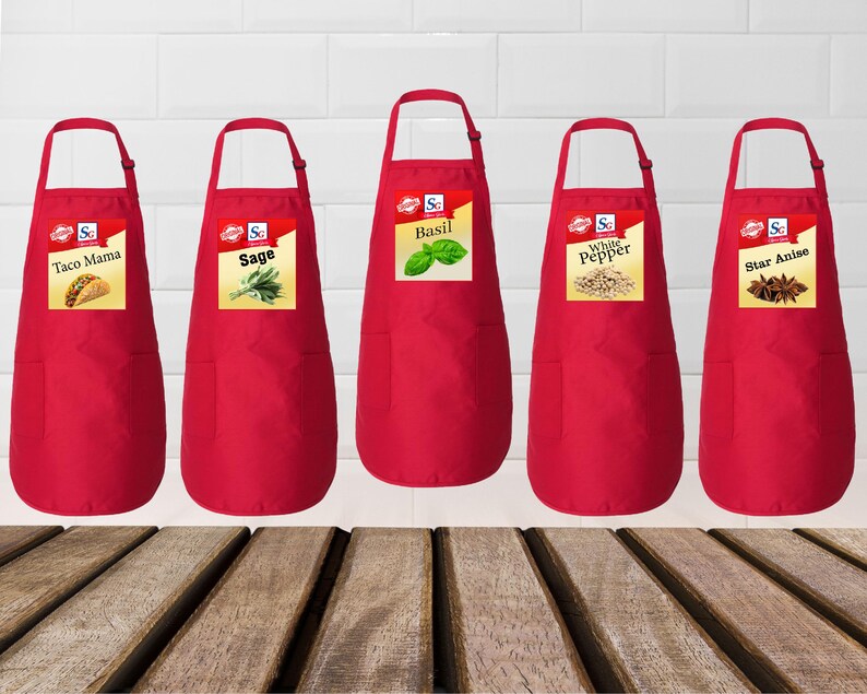 Spice Girl Group Apron: Halloween Costume, Custom Matching Condiments ...