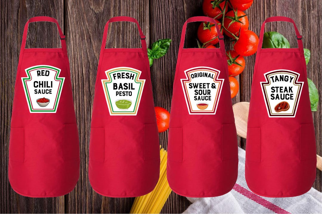 Condiment Apron: Halloween Costume Party, Matching Group Aprons - Etsy