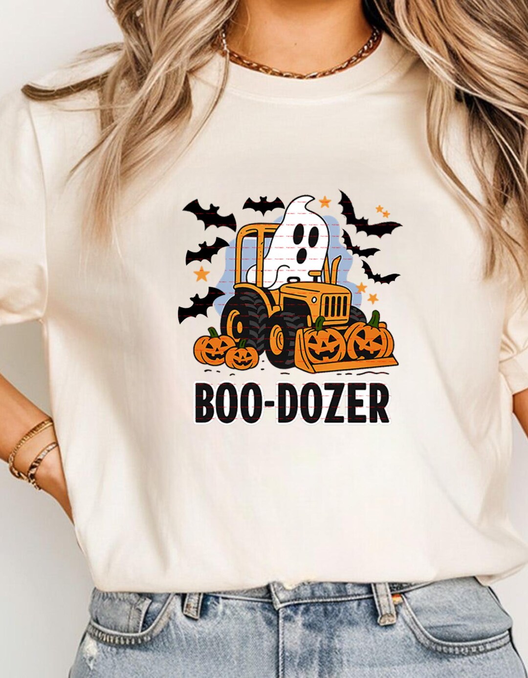 Boo Dozer Halloween PNG, Funny Ghost Bulldozer Pumpkin Png, Spooky Cute ...