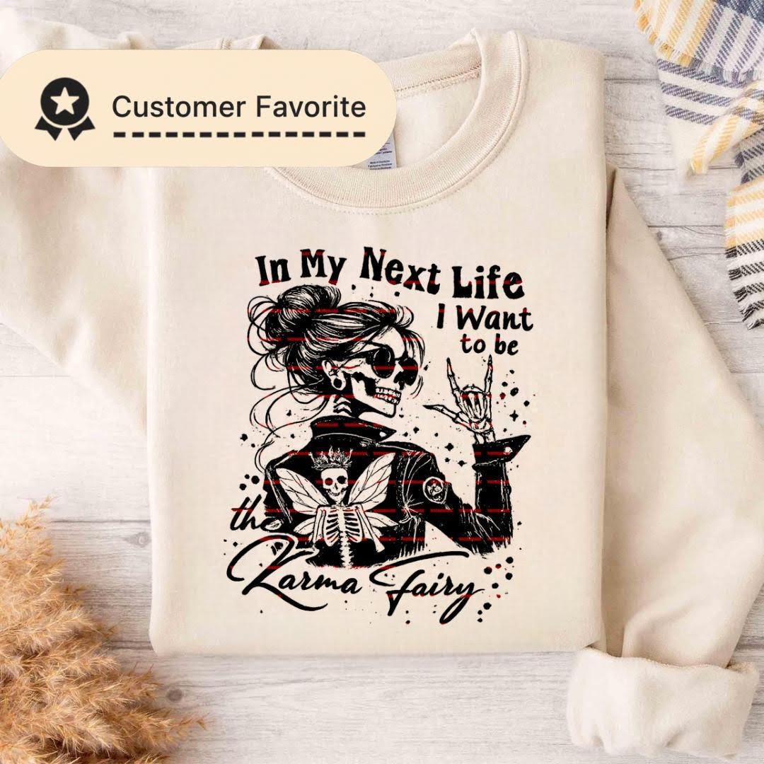 In My Next Life I Want to Be the Karma Fairy PNG, Witchy Grunge ...