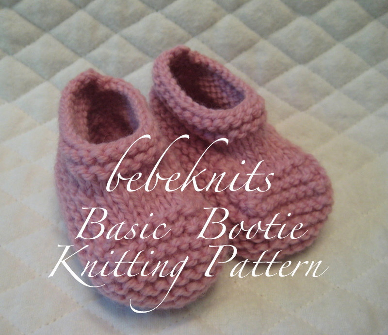 Bebeknits Simple Baby Bootie Knitting Pattern - Etsy