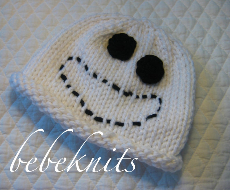 Bebeknits Little Boo Ghost Baby Hat Knitting Pattern in 4 - Etsy
