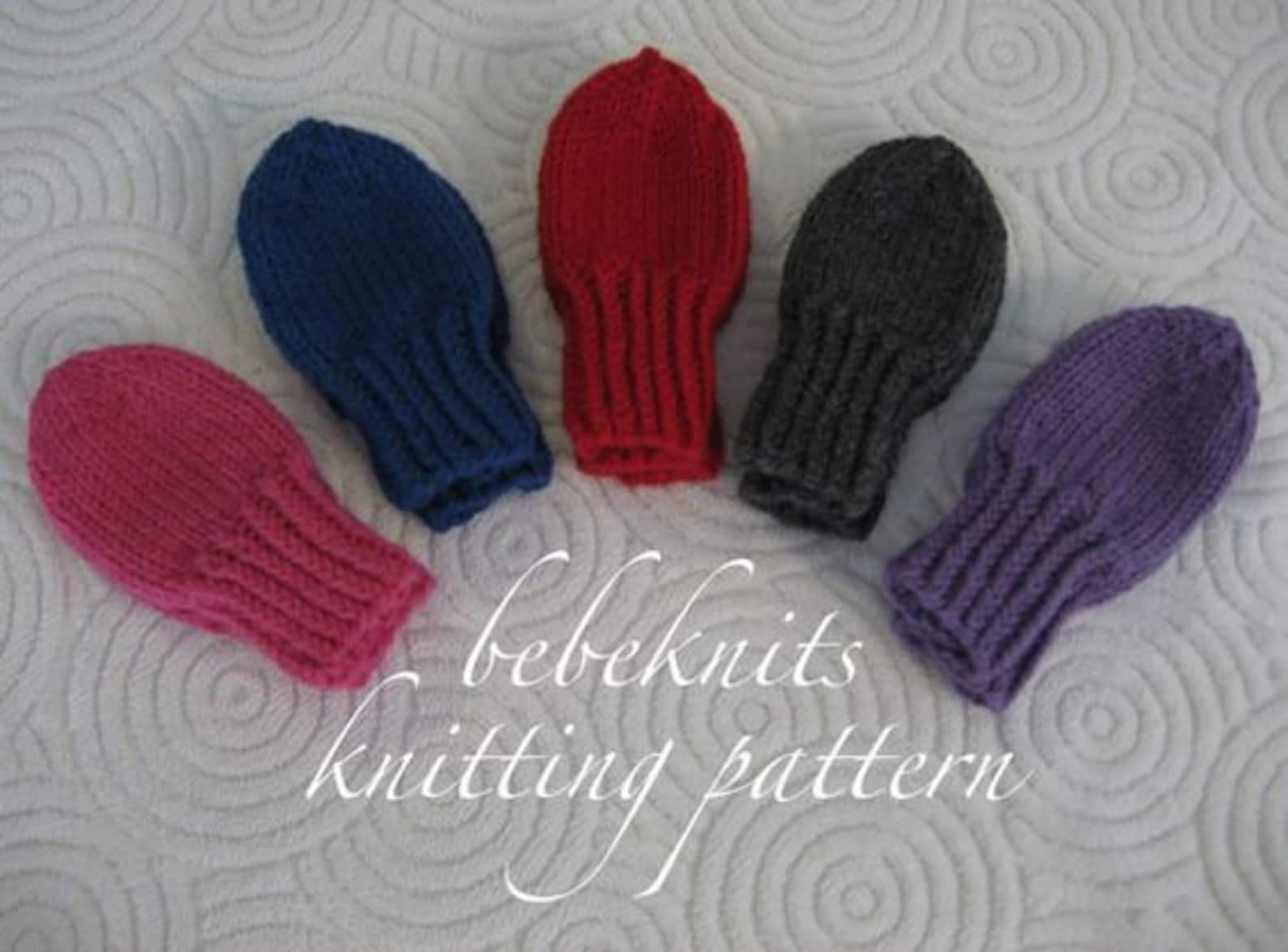 Bebeknits Thumbless Mittens Knitting Pattern - Etsy