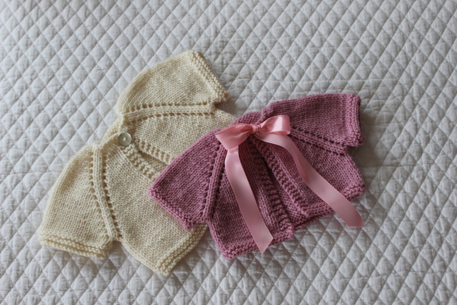 Bebeknits Bow Tie/button Baby Cardigan Knitting Pattern | Etsy