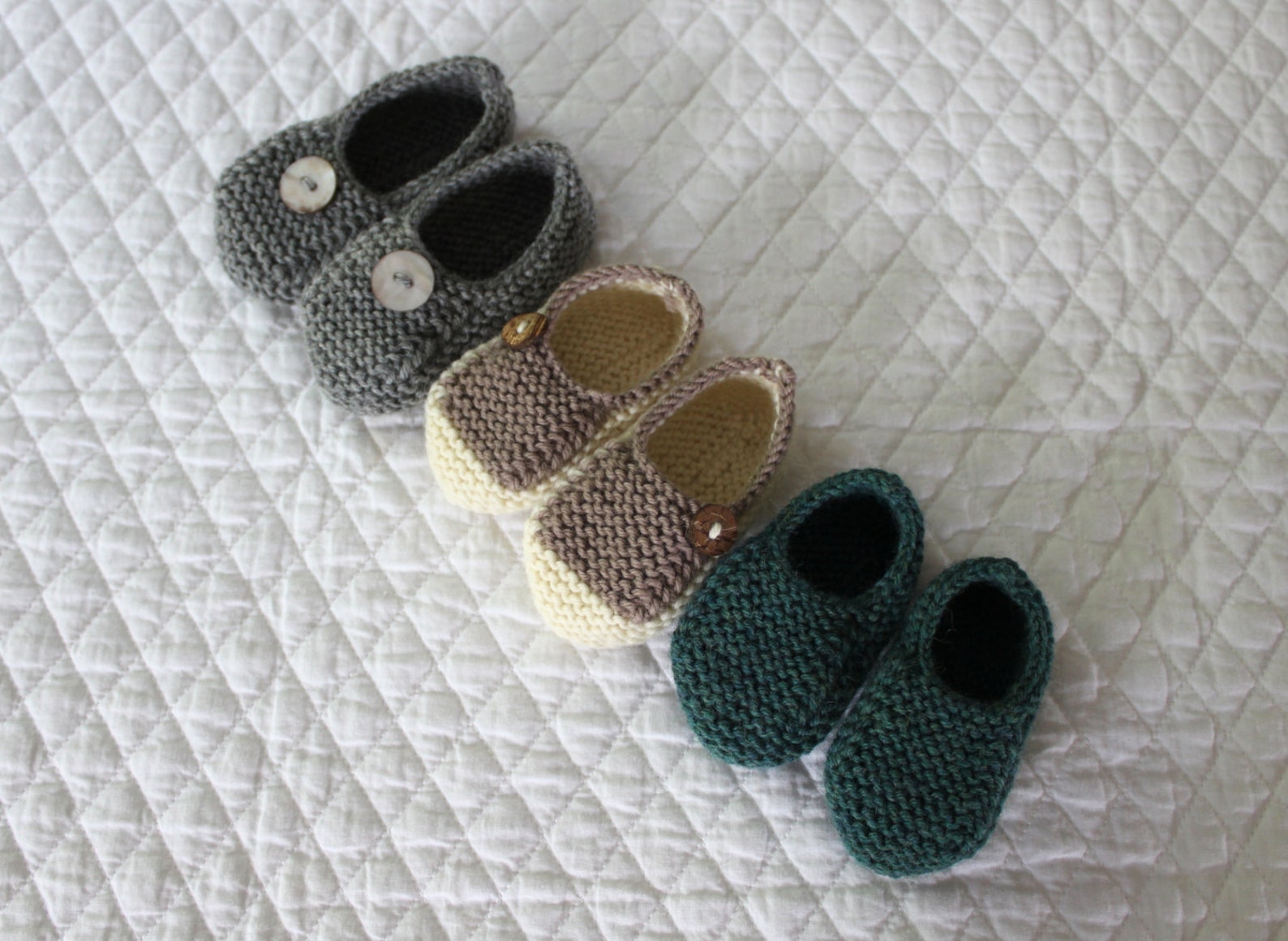 Bebeknits Normandy Momma and Baby Slippers Knitting Pattern Set - Etsy