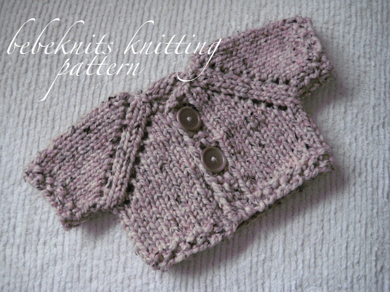 Bebeknits Quick Knit Two Button Baby Cardigan Knitting Pattern - Etsy