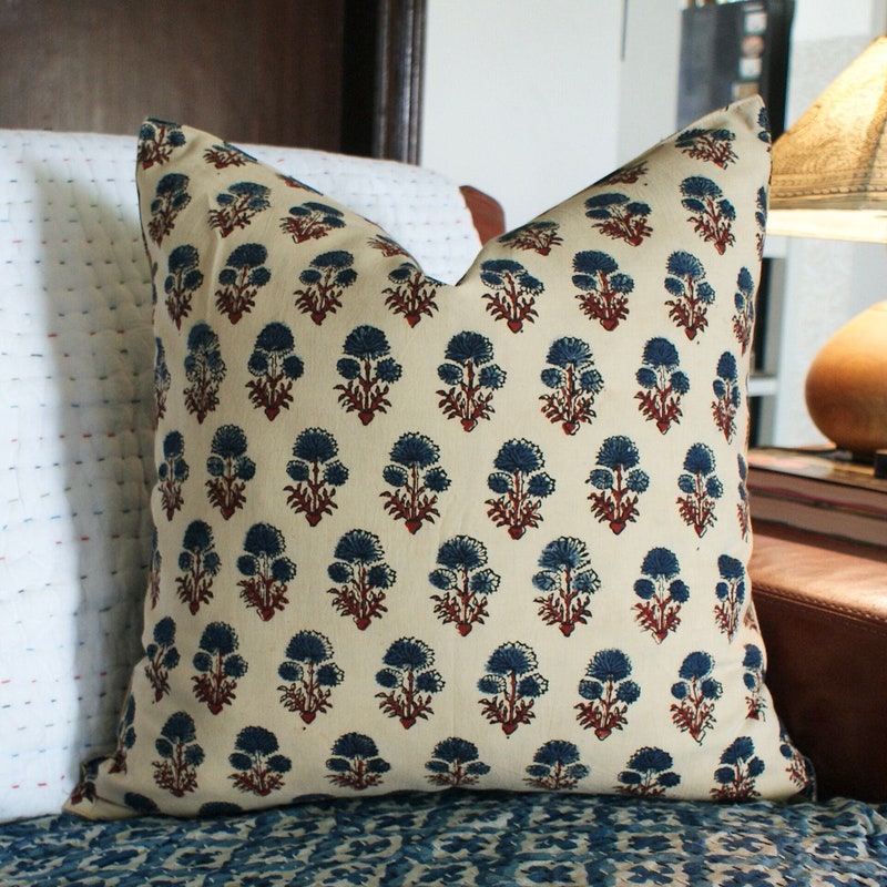 Block Print Pillows - Etsy