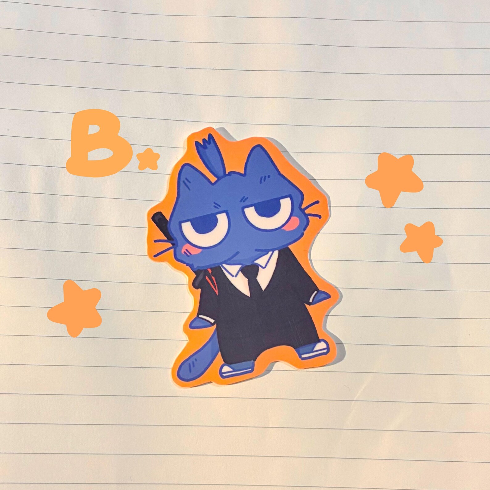 Chainsaw-man Cat Sticker Set: CSM Anime Vinyl Stickers - Etsy