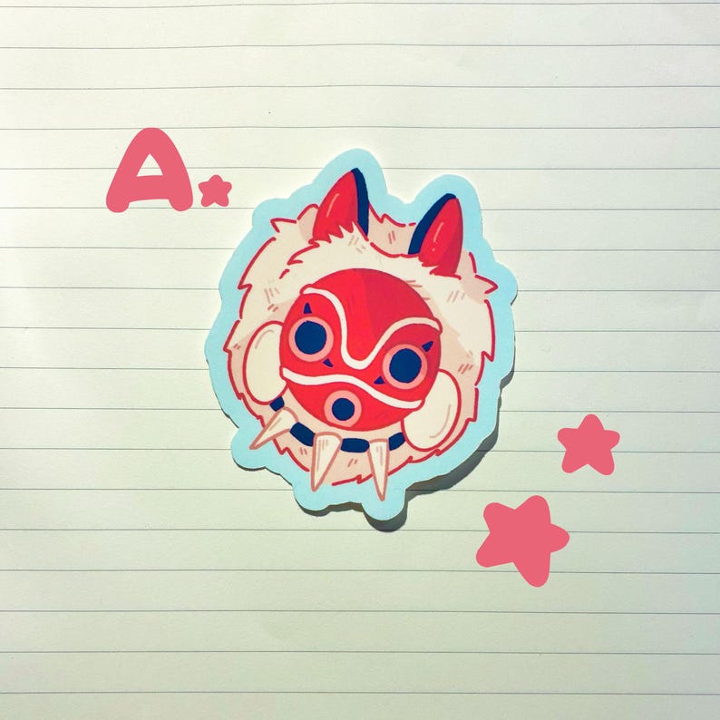 Princess Mononoke Sticker Set: Studio Ghibli Anime Vinyl Stickers ...