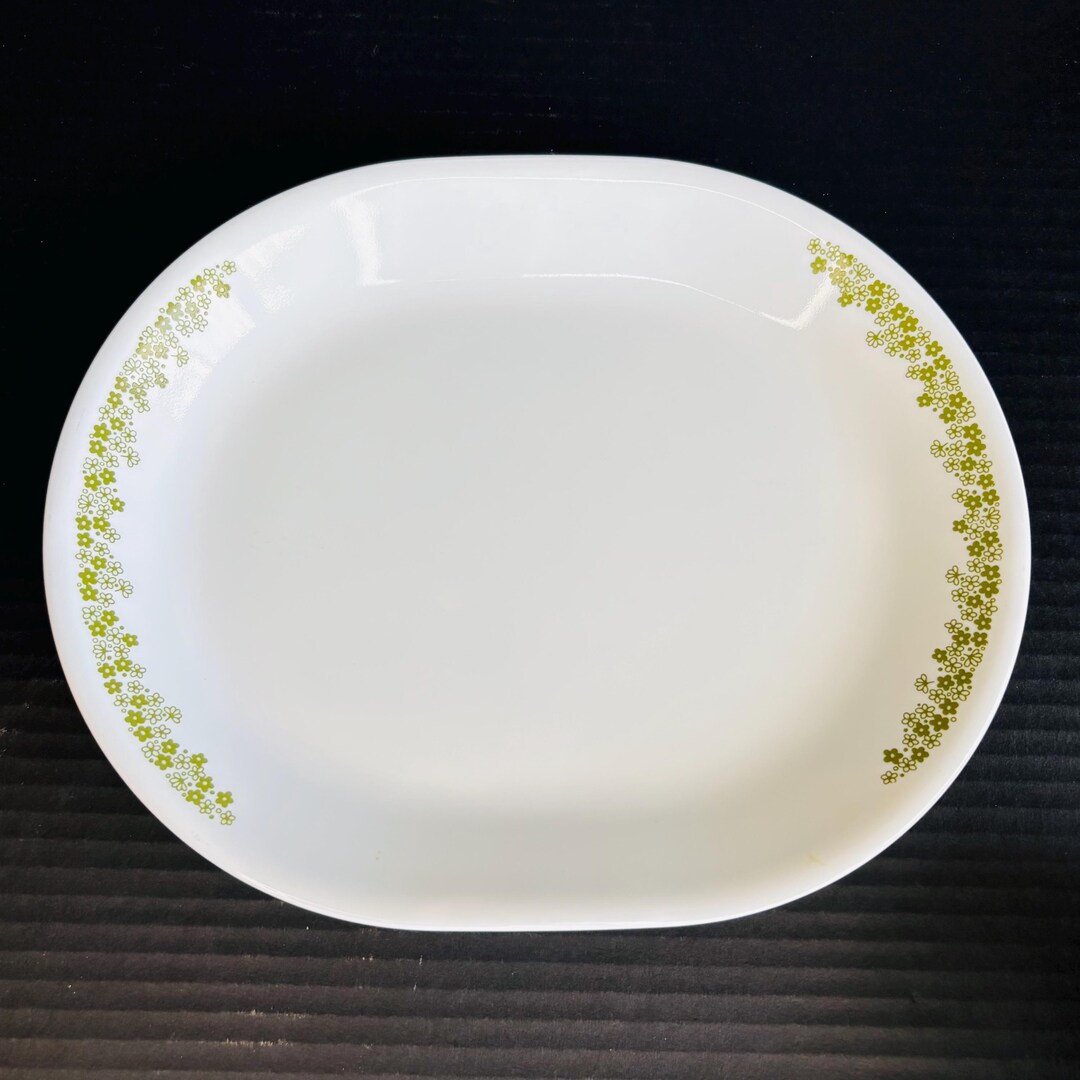 Vintage 70’s Corelle Spring Blossom Crazy Daisy Oval Serving Platter ...