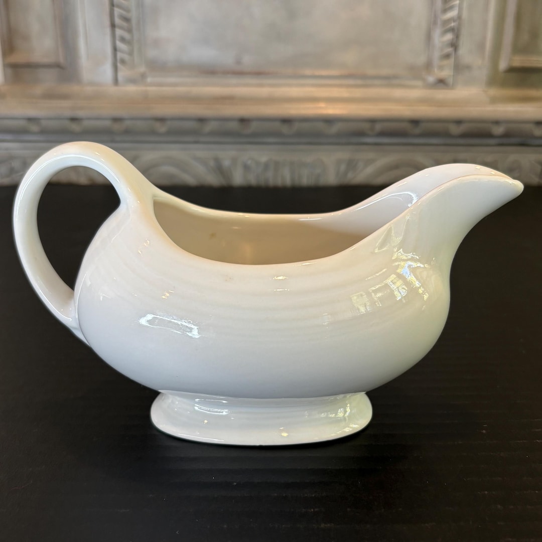 Vintage White Fiestaware Fiesta Gravy Sauce Boat 18.5 Oz - Etsy
