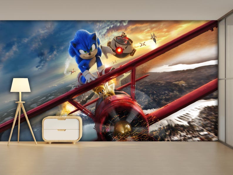 Sonic the Hedgehog Kids Room Wallpaper Mural: Peel and Stick or Non ...