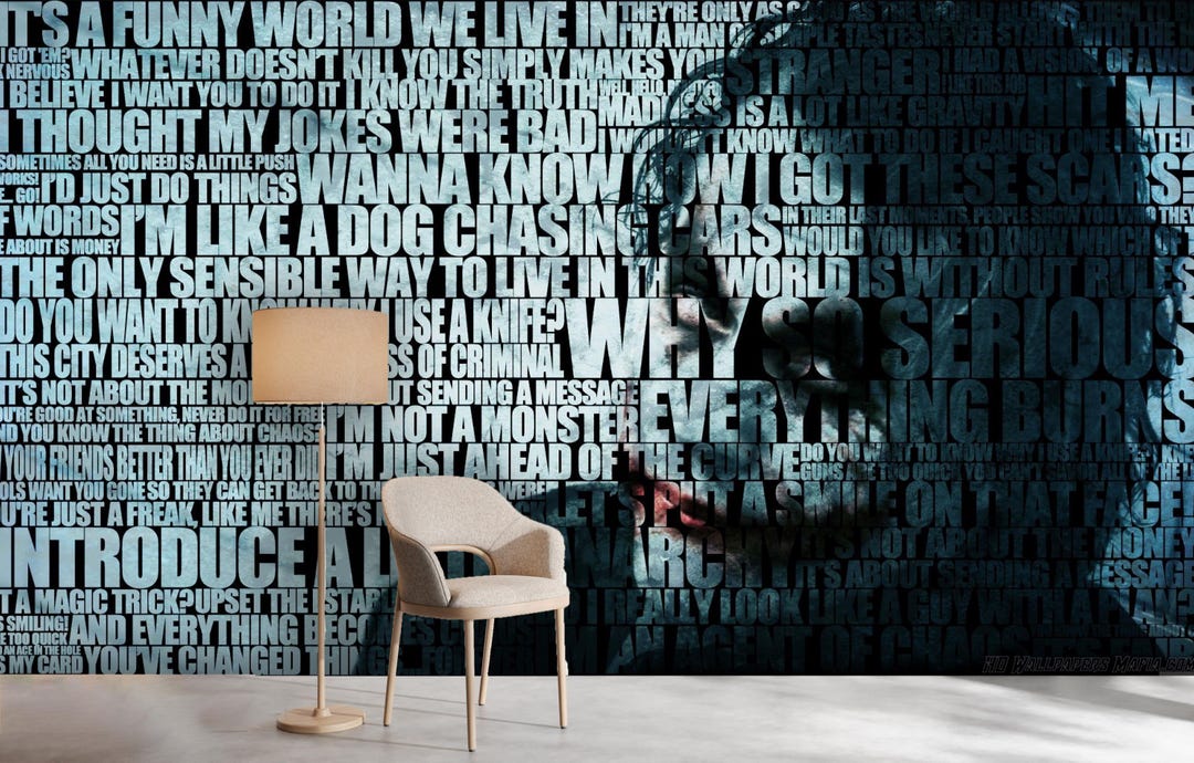 Joker Wallpaper,graffiti Wall Mural,original Collag Peel and Stick - Etsy