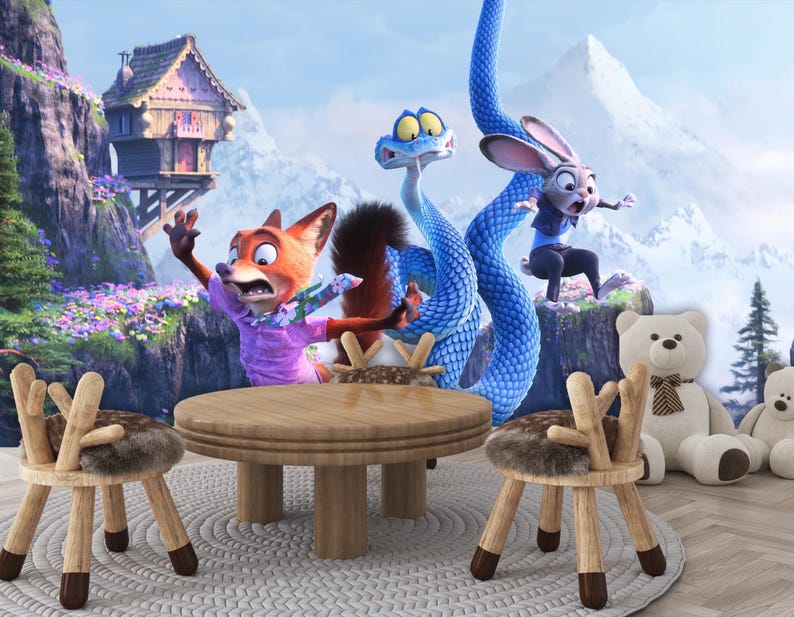 Zootopia2 Wallpaper,nick Judy,gary, Kids Room Wall Mural:animation ...
