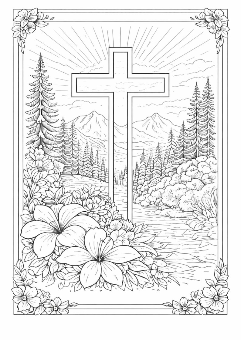 Christian Colouring Pages Printable | Peace in Chaos Faith Based Adult ...