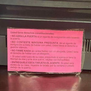 KNOW YOUR RIGHTS! Immigration Cards- Pack of 5 - Etsy