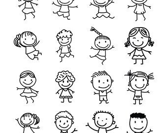 Stick Figures SVG Bundle, Stick People Svg, Stick Figure Clipart ...