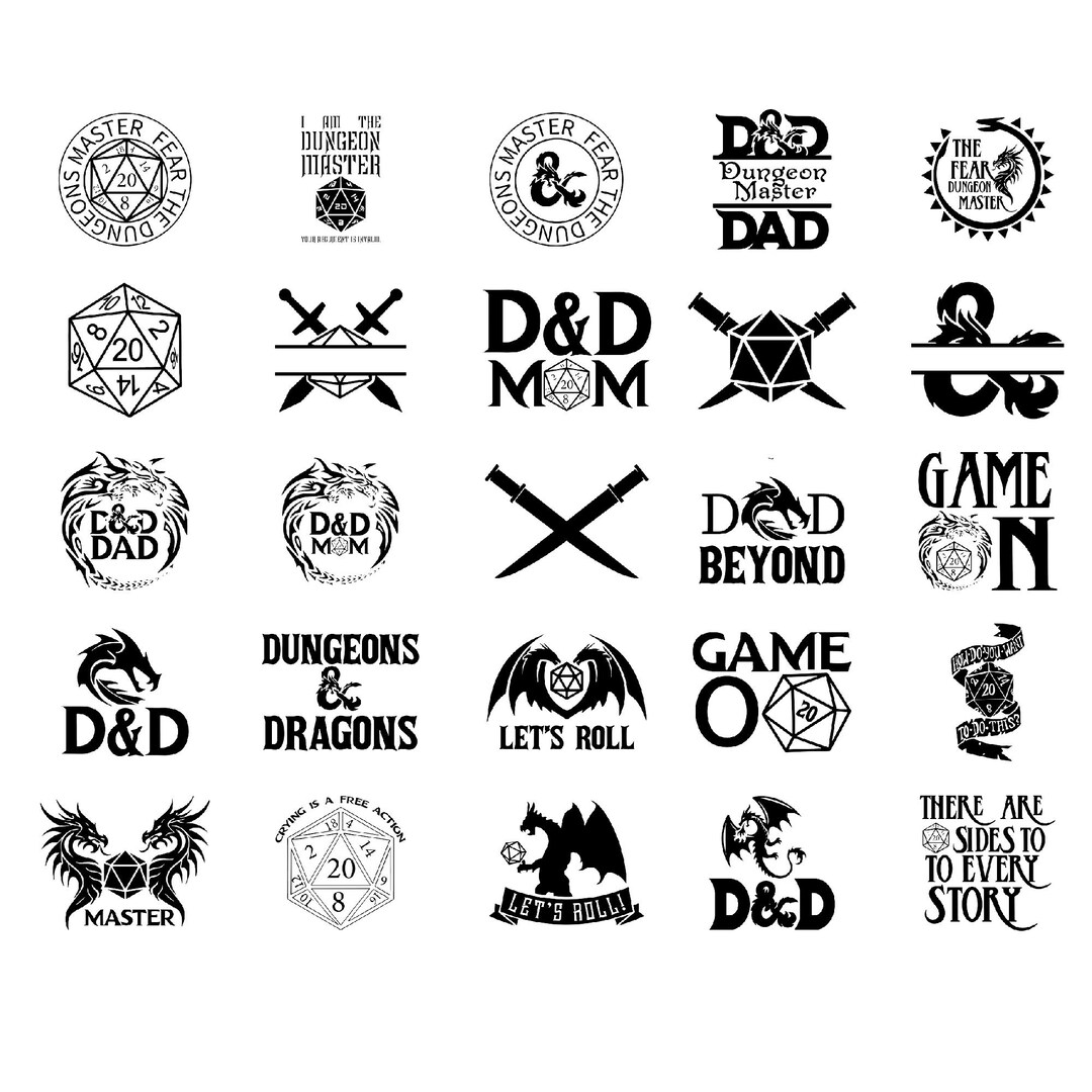 Dungeons and Dragons SVG Bundle, D&D Logo, DND Dice Gift Svg, Dnd ...
