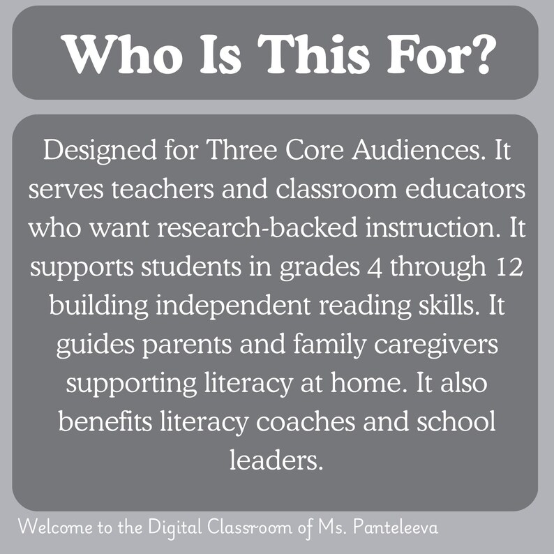 Reading Comprehension Toolkit for Teachers Students Families | Literacy ...