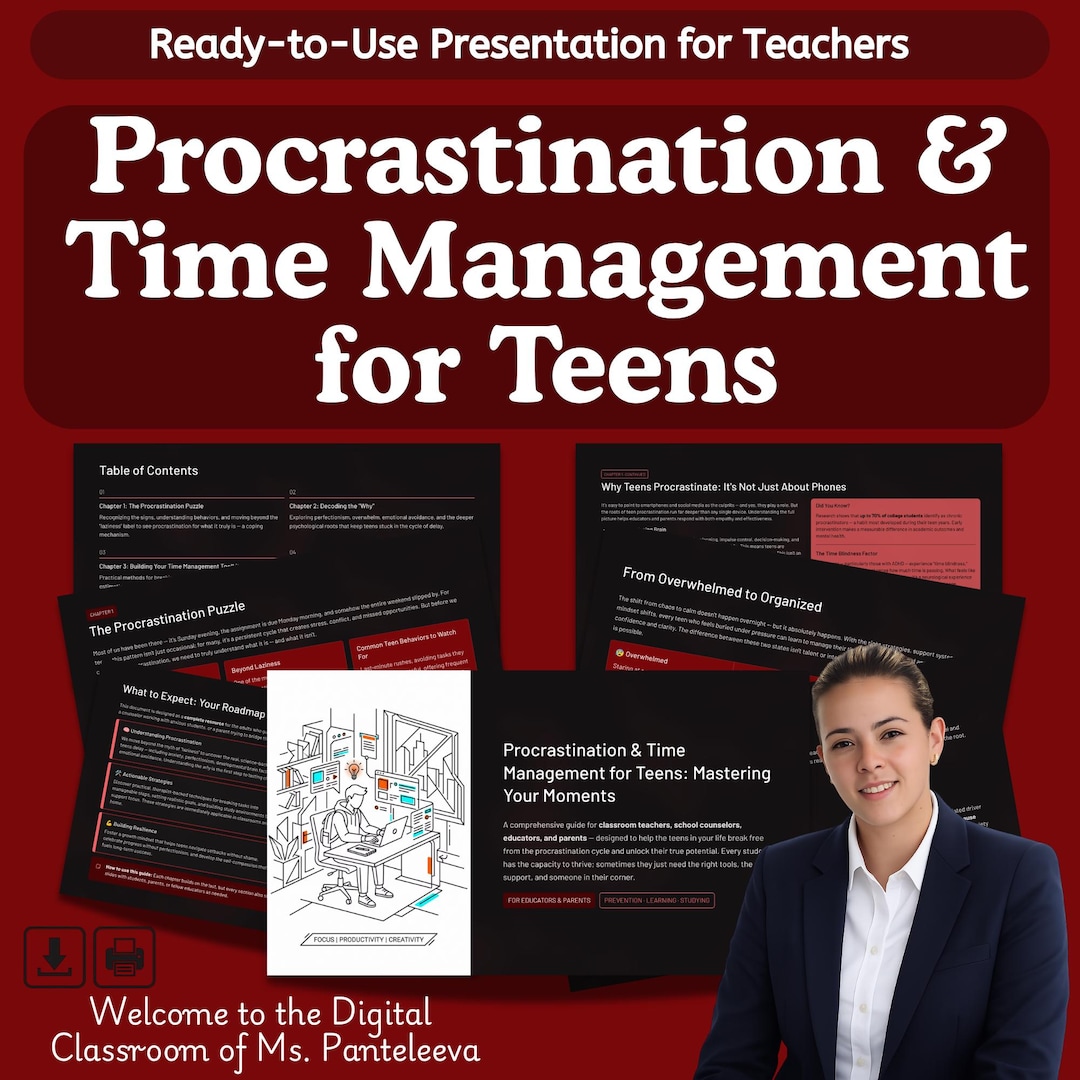 Procrastination and Time Management for Teens | Guide for Teachers ...