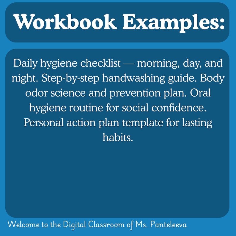 Personal Hygiene Workbook for Teens | Health & Wellness Guide | Daily ...