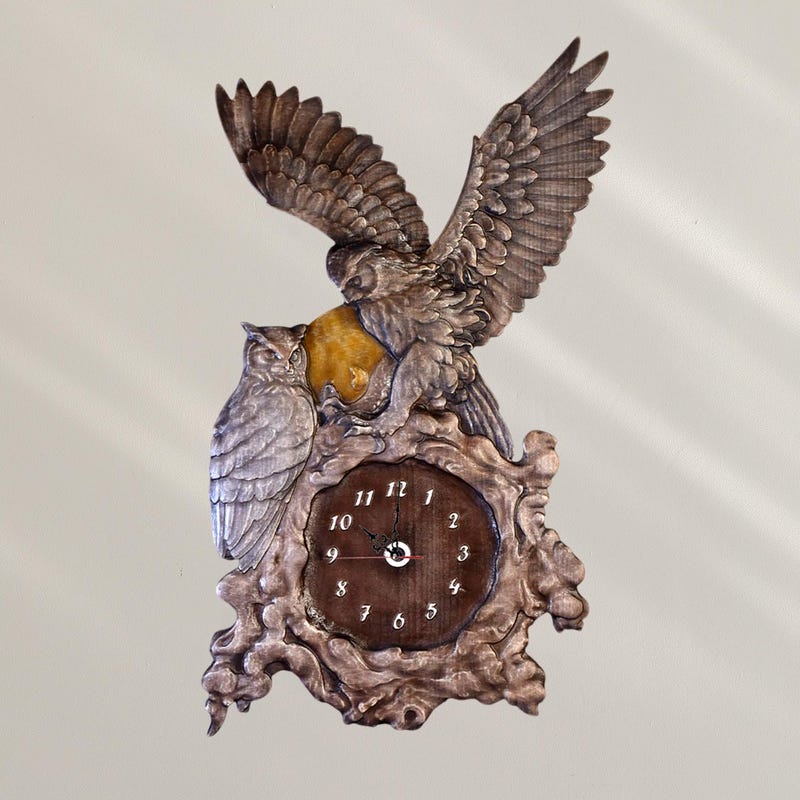 Wooden Owl Clock - Etsy