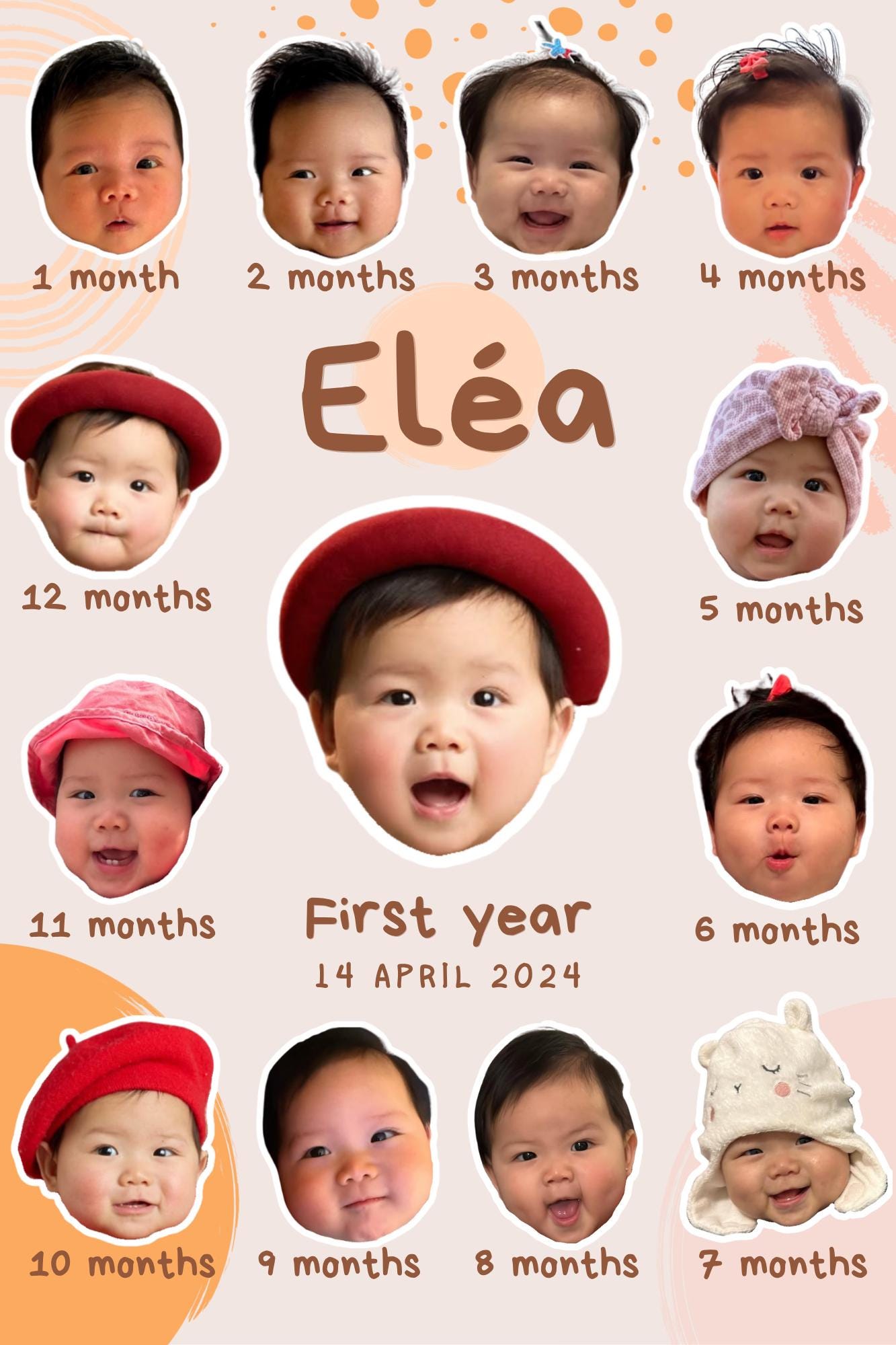 Personalized Baby First Year Photo Memory Frame - Etsy