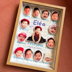 Personalized Baby First Year Photo Memory Frame - Etsy