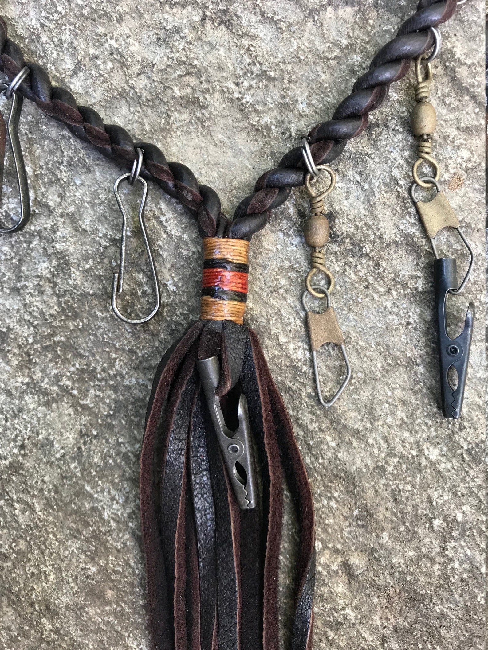 Fly Fishing Lanyard Damn It Rick Corded Leather Lanyard - Etsy UK