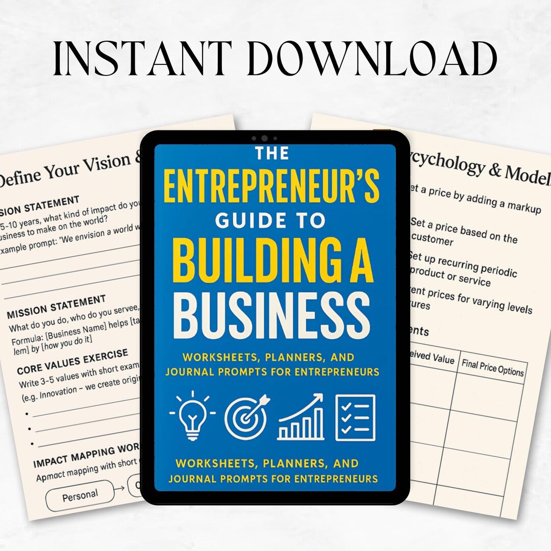 The Entrepreneur Guide to Building a Business – 6×9” Printable Journal ...