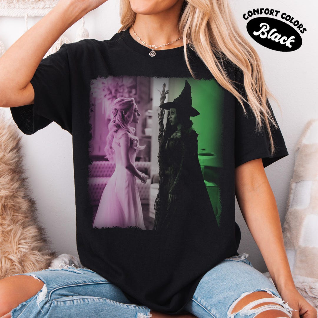 Vintage Wicked Glinda and Elphaba Comfort Colors T Shirt, Wicked T ...
