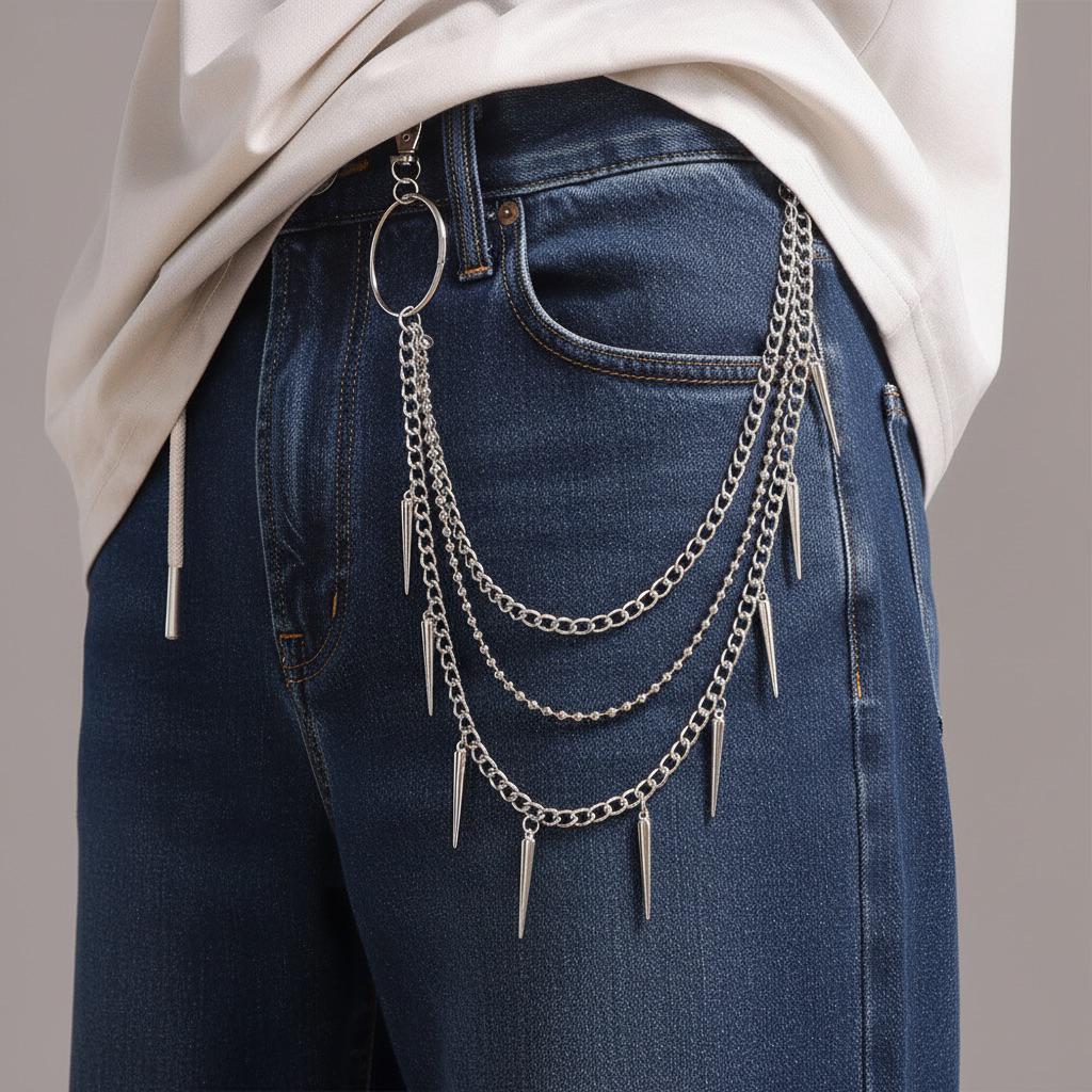 Jean Chain Silver, Pants Chain, Wallet Chain, Chain for Jeans, Biker ...
