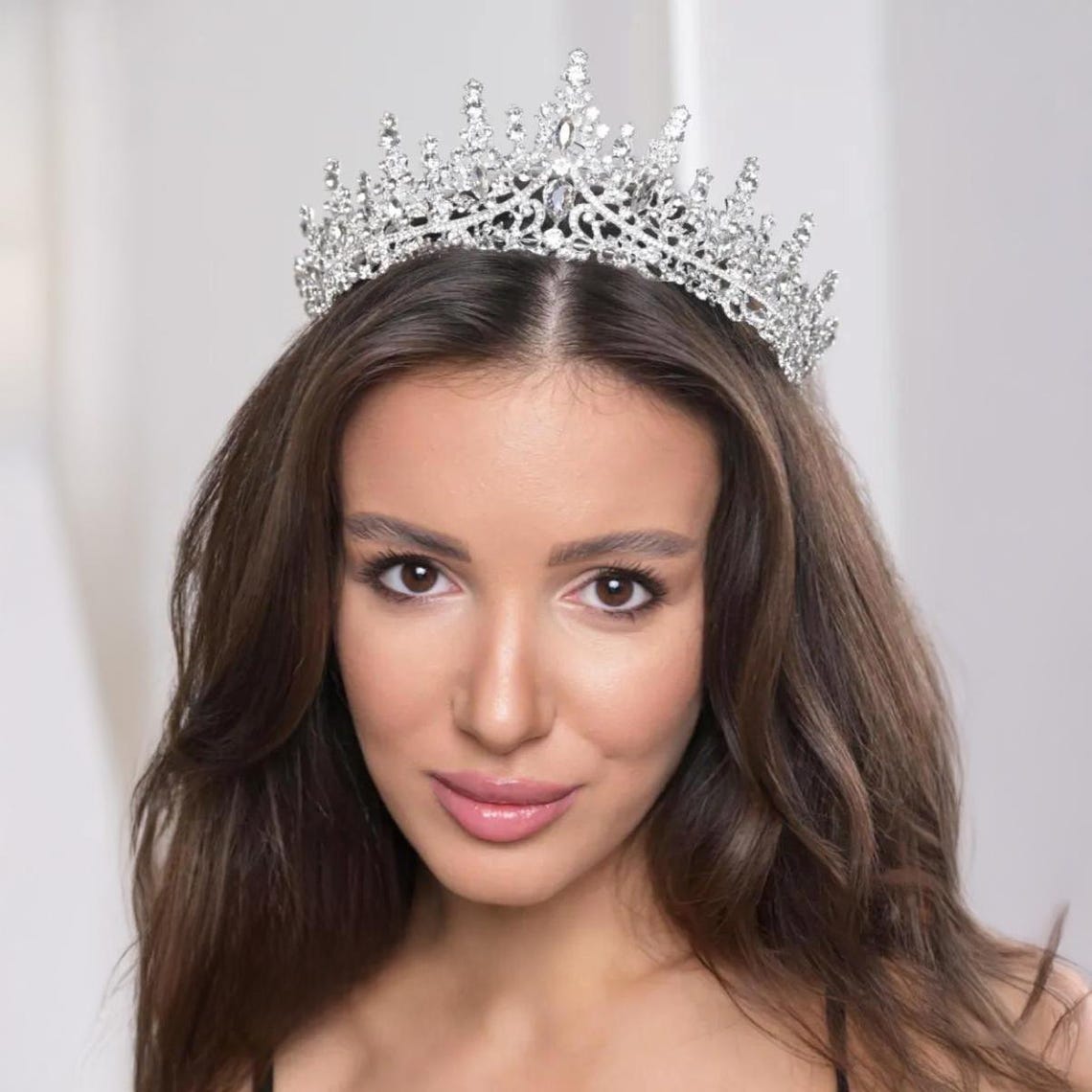 Flower Girl Tiara, Rhinestone Tiara Crown, Silver Tiara, Little Girl ...