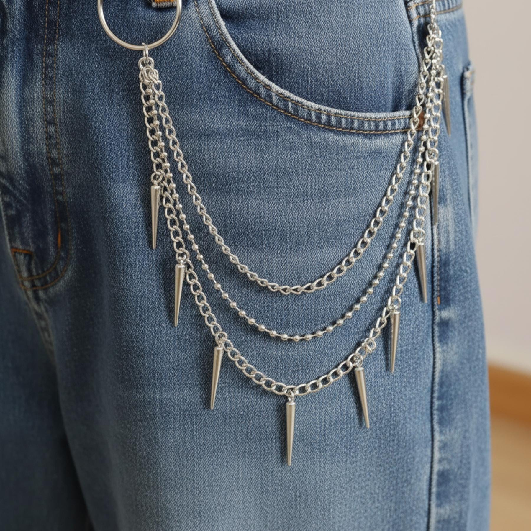 Jean Chain Silver, Pants Chain, Wallet Chain, Chain for Jeans, Biker ...